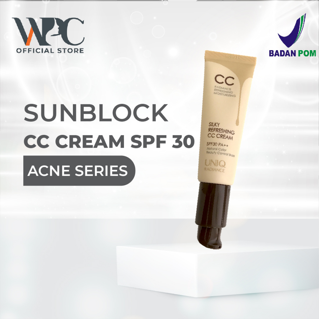 Sunblock Cc Cream Spf 30 Uniq Radiance Silky Refreshing - Wijaya Platinum